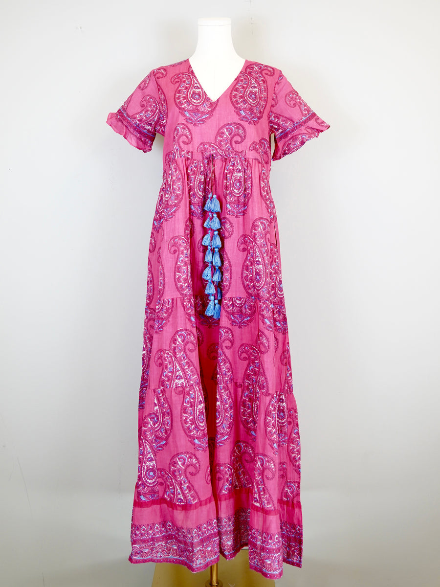 Riverwalk Maxi Dress - Double Paisley Coral – La Plage