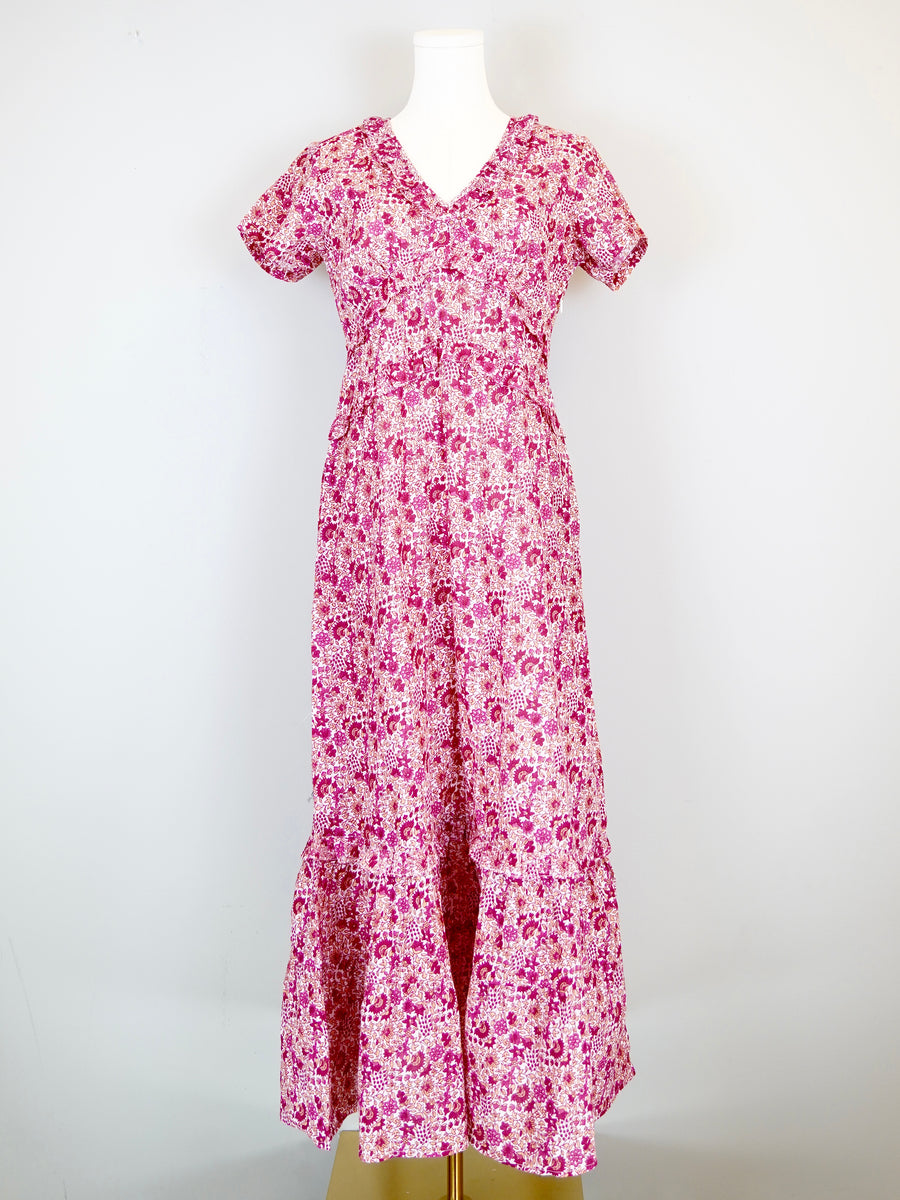 Mallory Maxi Dress - Mini Floral Pinks – La Plage